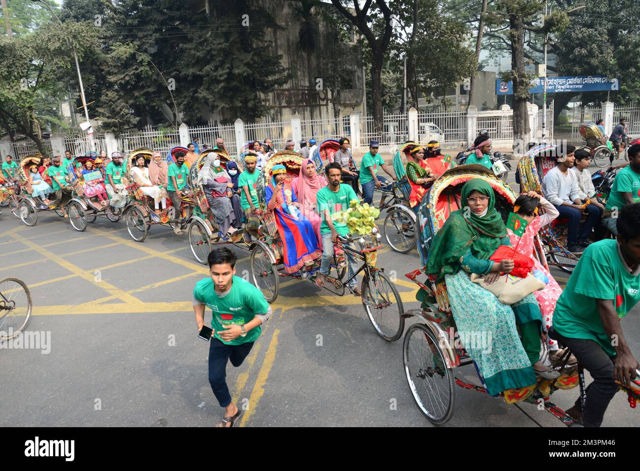 An Organization held a rickshaw rally during the celebrations of the ...