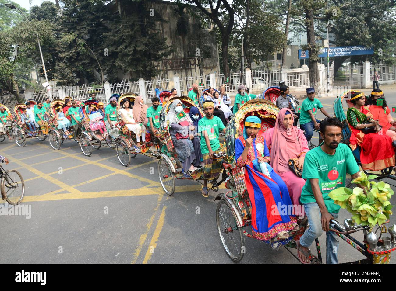 An Organization held a rickshaw rally during the celebrations of the ...