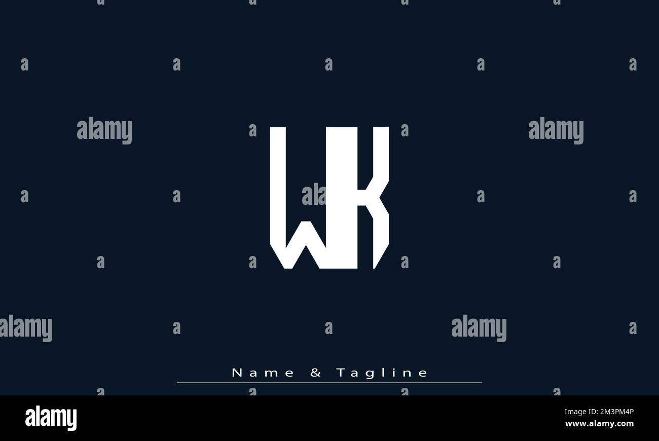 Wk modern logo Stock Vector Images - Alamy