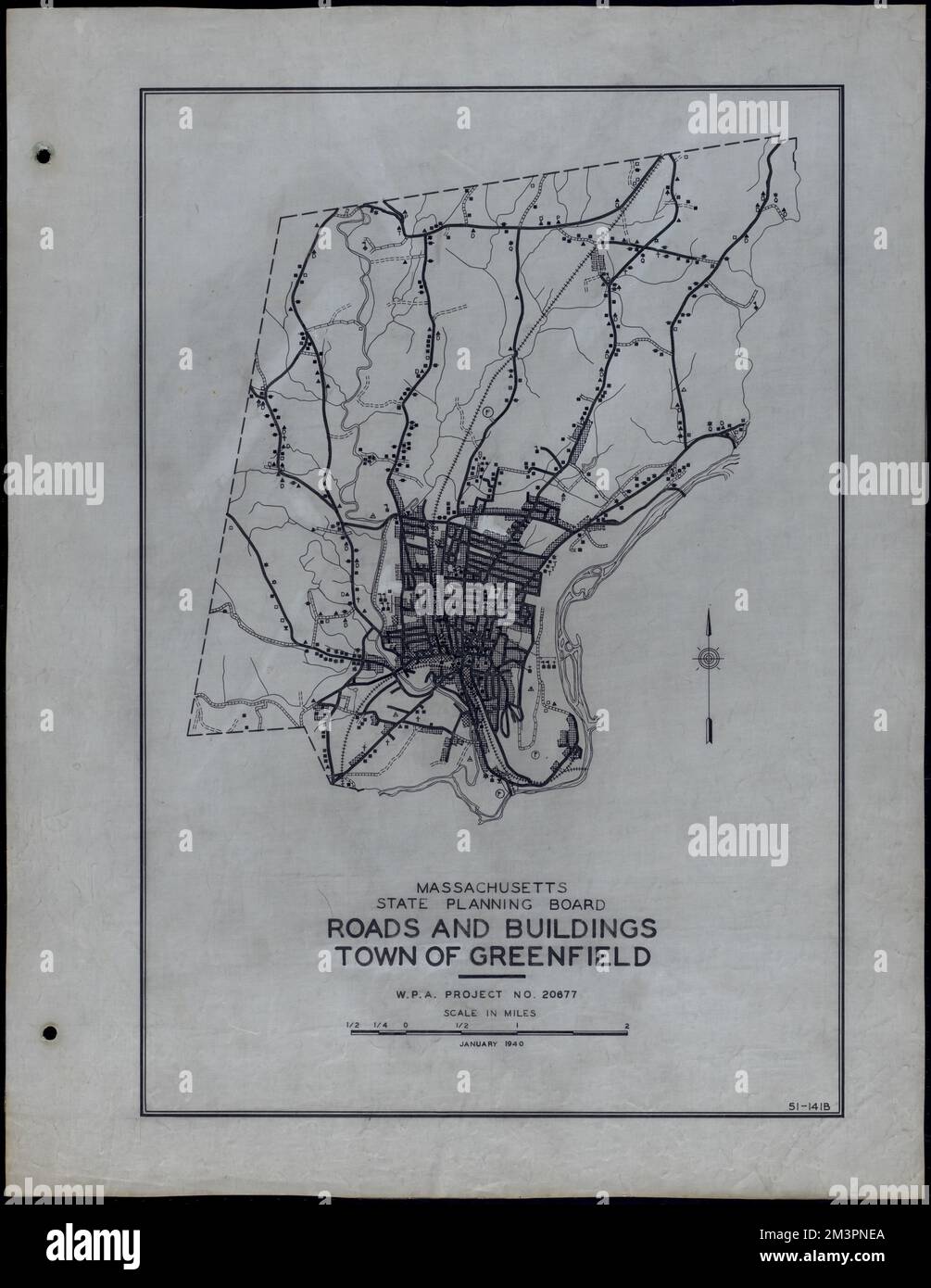 Roads and Buildings Town of Greenfield , Roads, Cities and towns, Land ...