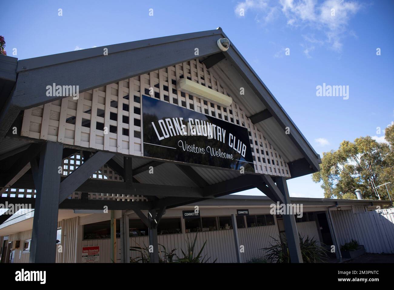 Entrance to the Lorne Country Club in Victoria, Australia Stock Photo ...