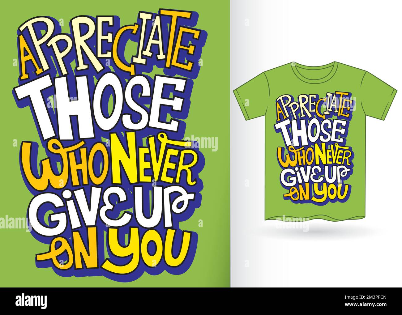 Typography lettering art for t shirt with template Stock Vector Image ...