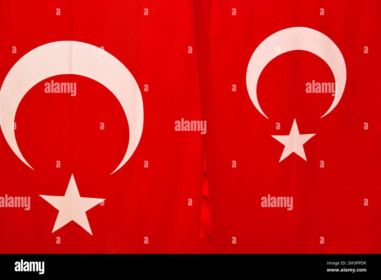 Turkish flags waving on vertical. Turkey national emblem Stock Photo ...