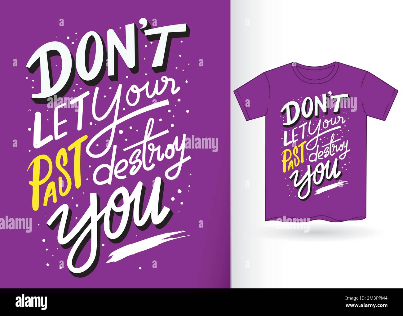 Hand lettering art for t shirt with template Stock Vector Image & Art ...