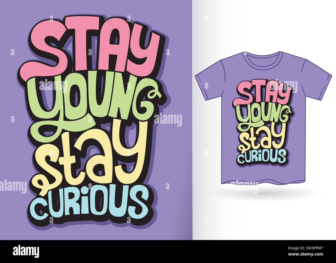 Hand lettering slogan for t shirt design with template Stock Vector ...