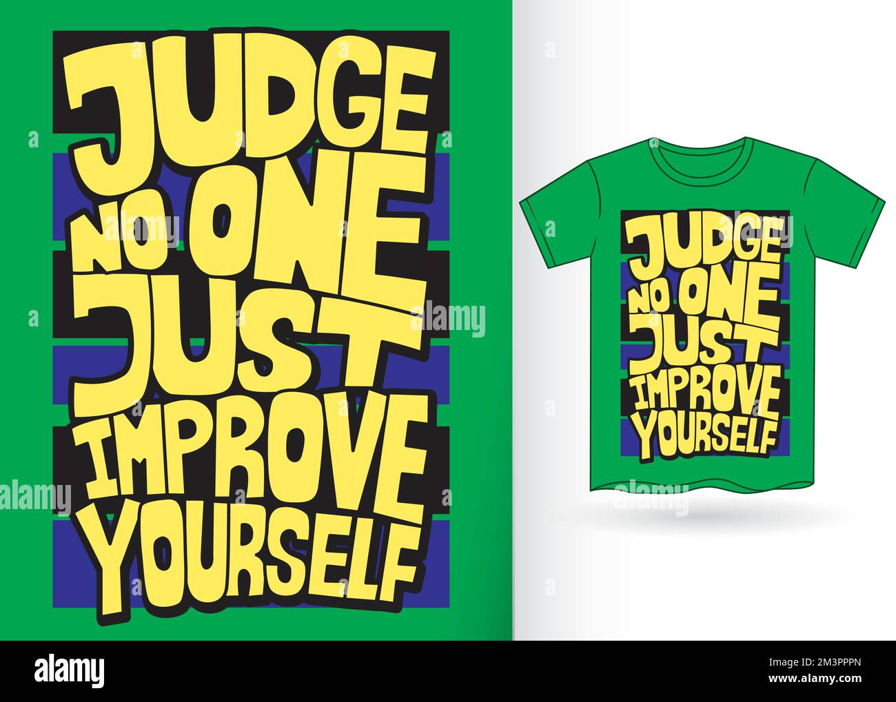 Hand lettering slogan design for t shirt with template Stock Vector ...