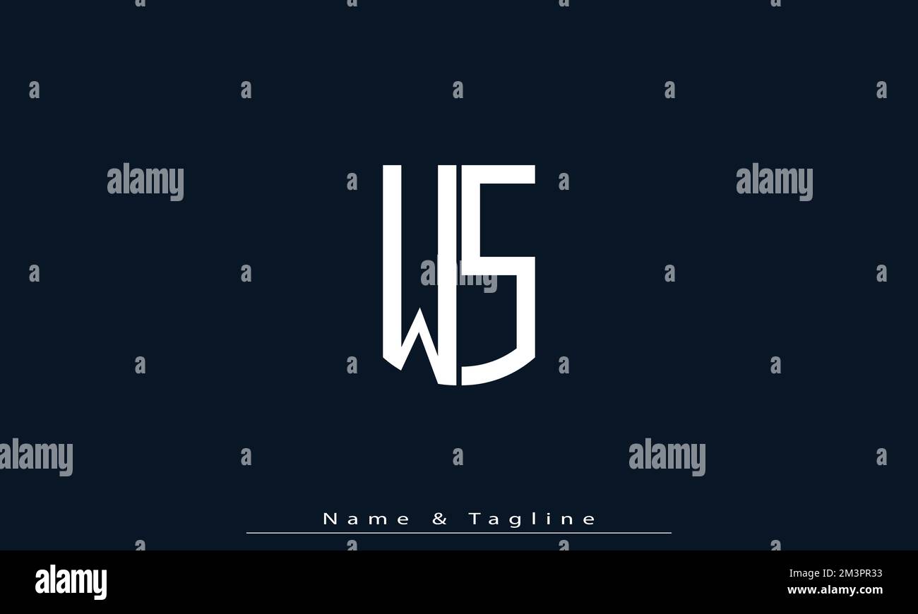 Alphabet letters Initials Monogram logo WS , SW Stock Vector Image ...