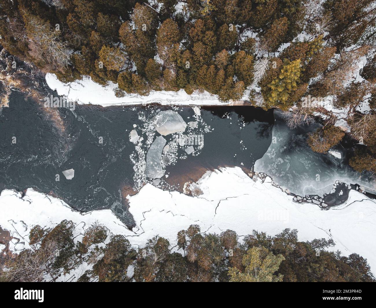 Aerial view half frozen hi-res stock photography and images - Alamy