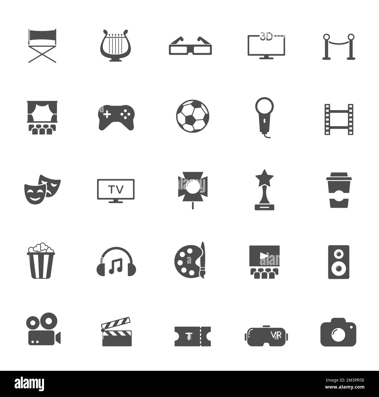 entertainment silhouette vector icons isolated Stock Vector Image & Art ...