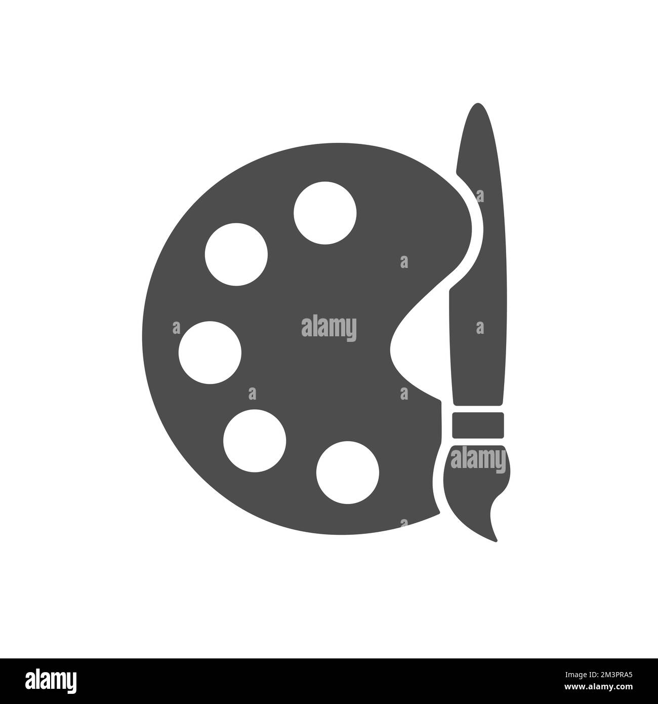 palette with brush drawing vector icon isolated Stock Vector Image ...