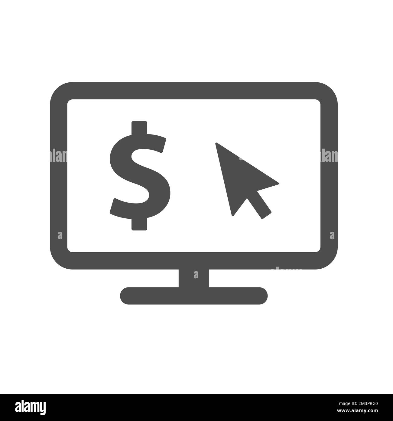 dollar monitor silhouette vector icon isolated Stock Vector Image & Art ...