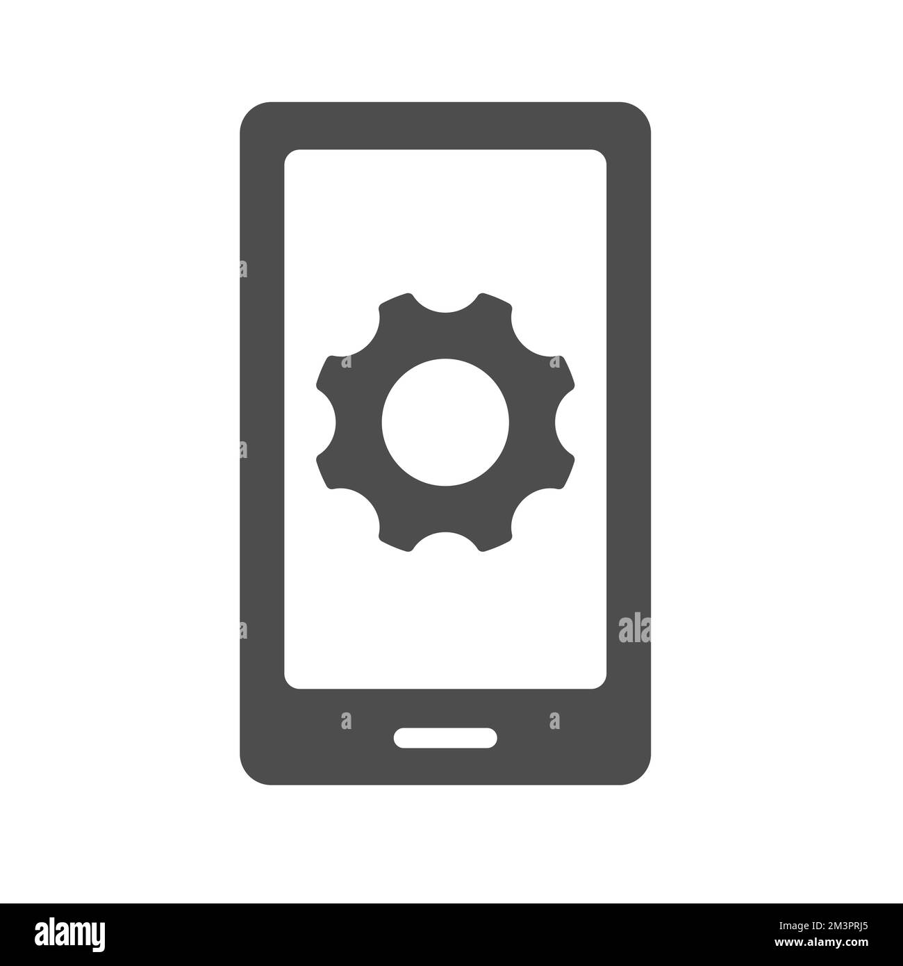 mobile settings silhouette vector icon isolated Stock Vector Image ...