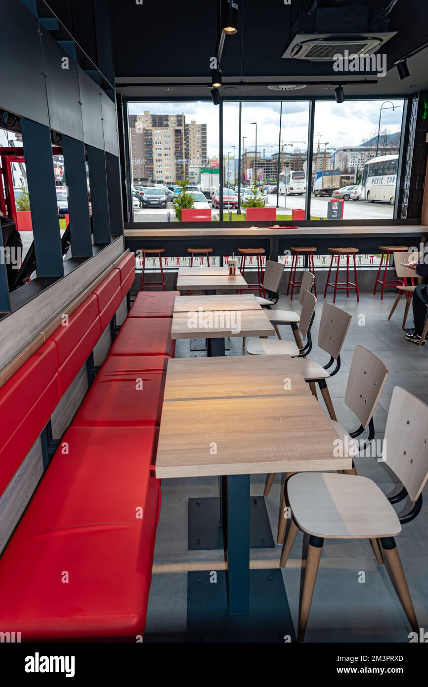Kfc restaurant fast food inside interior hi-res stock photography and ...