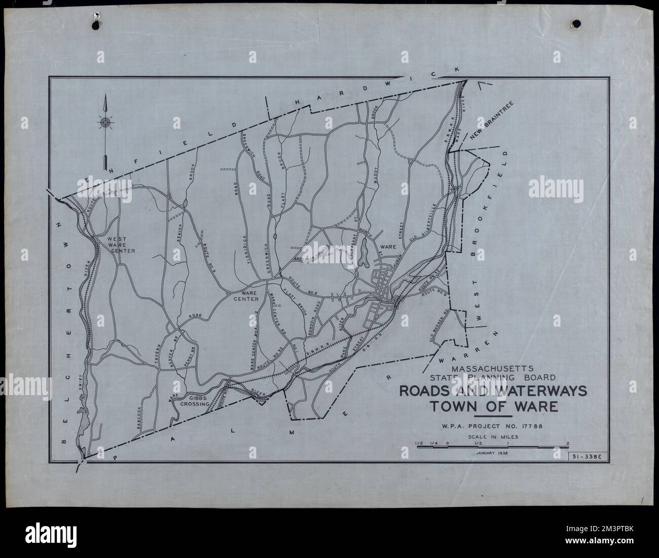 Roads and Waterways Town of Ware , Roads, Cities and towns, Land use ...