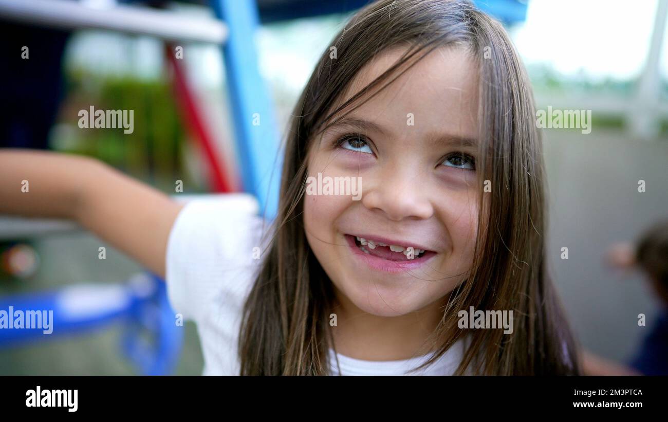 Child showing missing teeth portrait little girl teeth grow Stock Photo ...