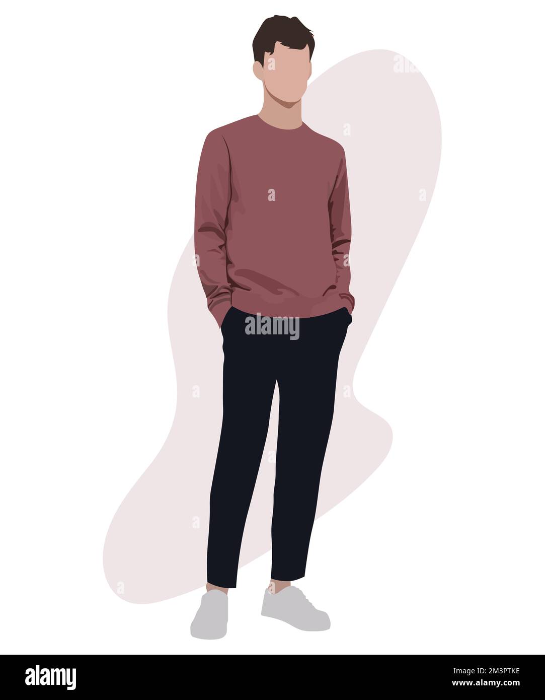 Stylish man. Cartoon male characters. Men in fashion clothes. Flat ...