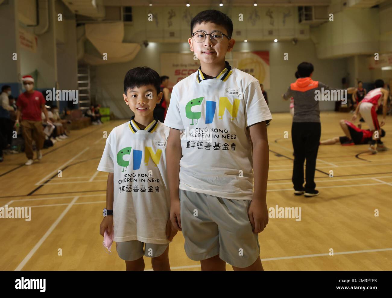 Yeung Ho-tin (left) , 8 years old, Yeung Tak-ho, 11, at the Dah Sing ...