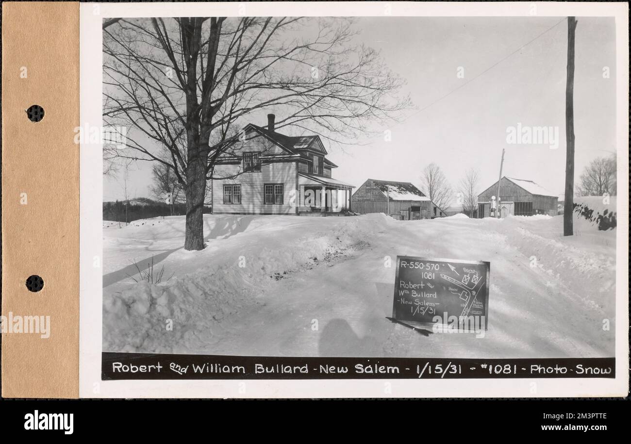 Robert and William Bullard, house, barns, filling station, New Salem ...