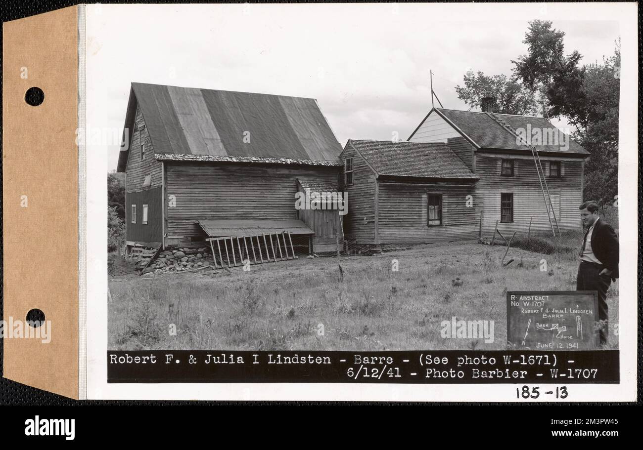 Robert F. and Julia I. Linsten, house and barn, Barre, Mass., Jun. 12 ...