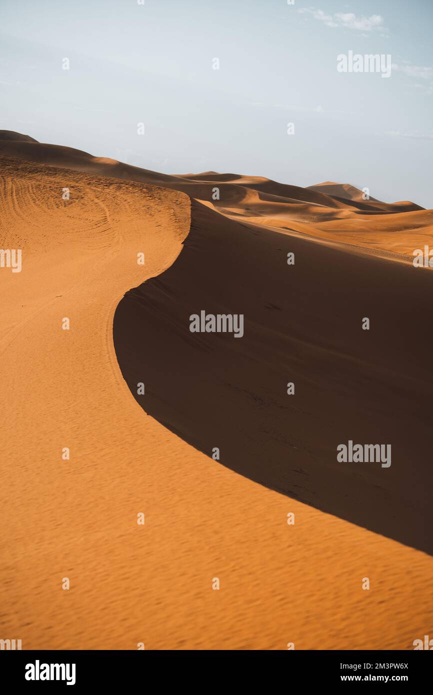 Sand texture in Morocco Sahara Merzouga Desert portrait oriented Stock ...