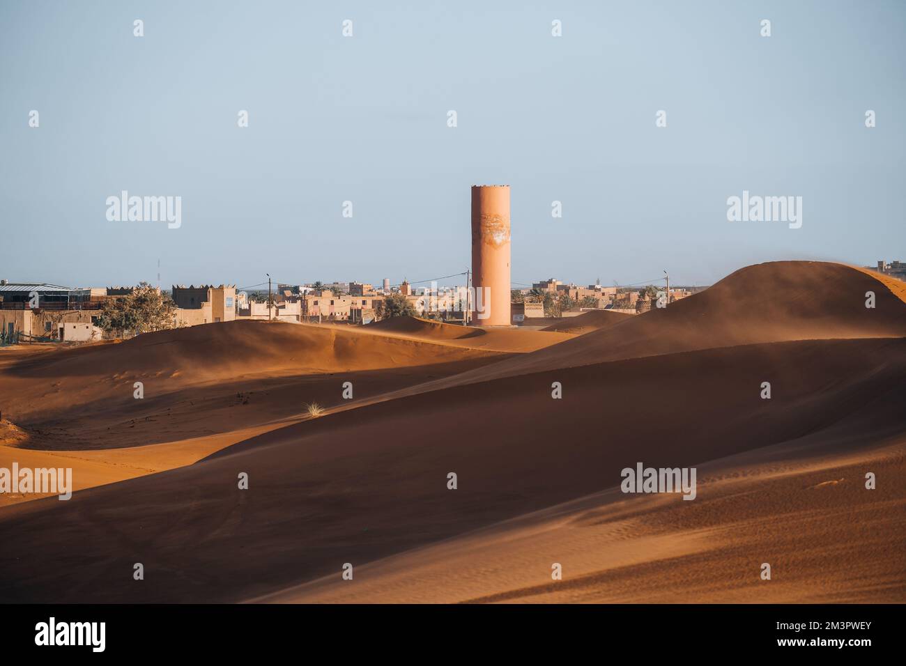 Sand texture in Morocco Sahara Merzouga Desert landscape oriented Stock ...