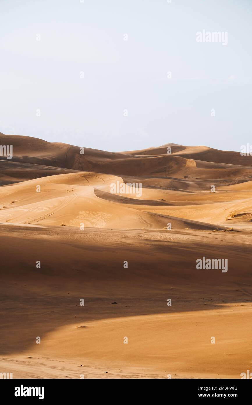 Sand texture in Morocco Sahara Merzouga Desert portrait oriented Stock ...