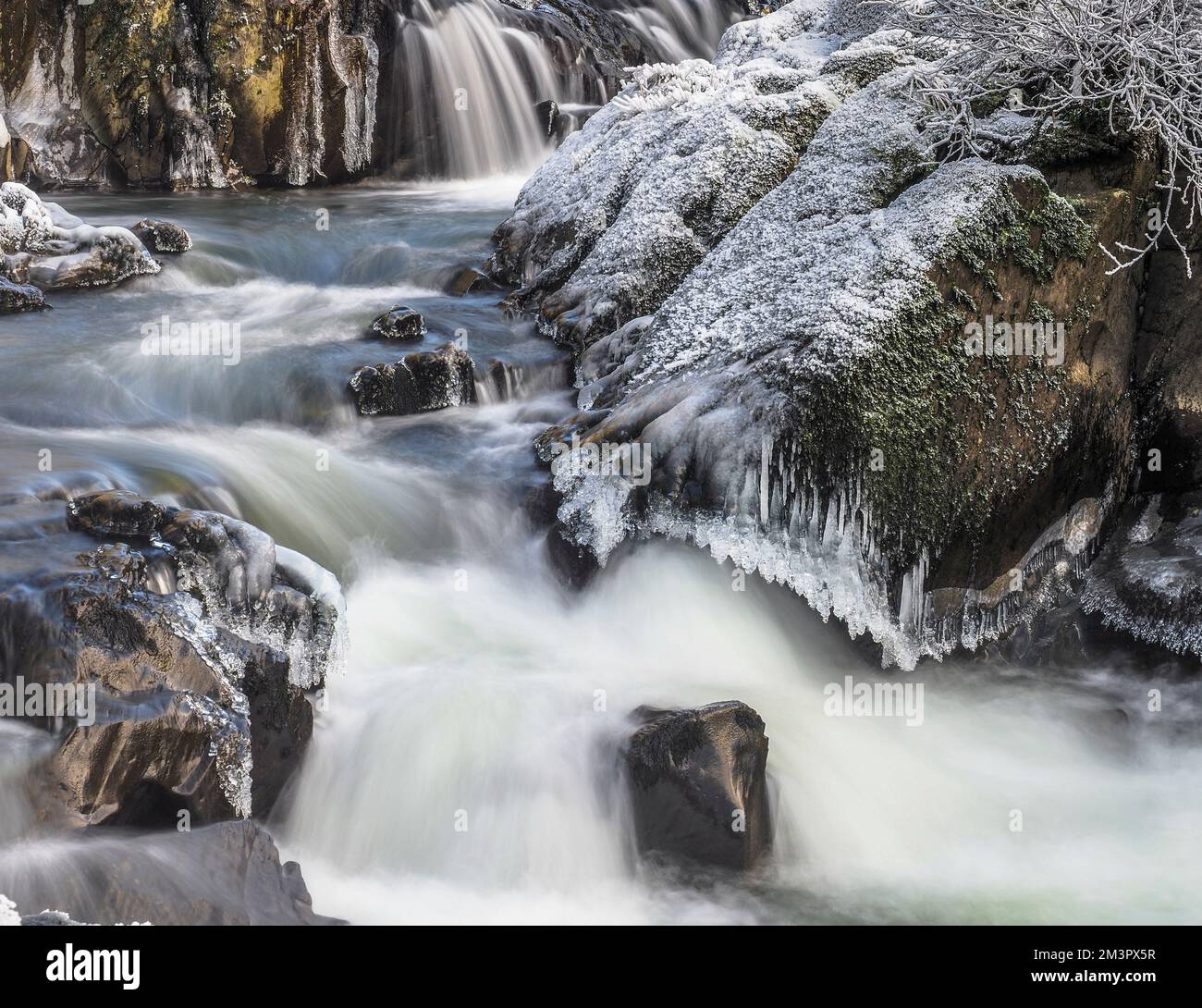 Cenarth Falls, Winter, River Teifi, Wales Stock Photo - Alamy