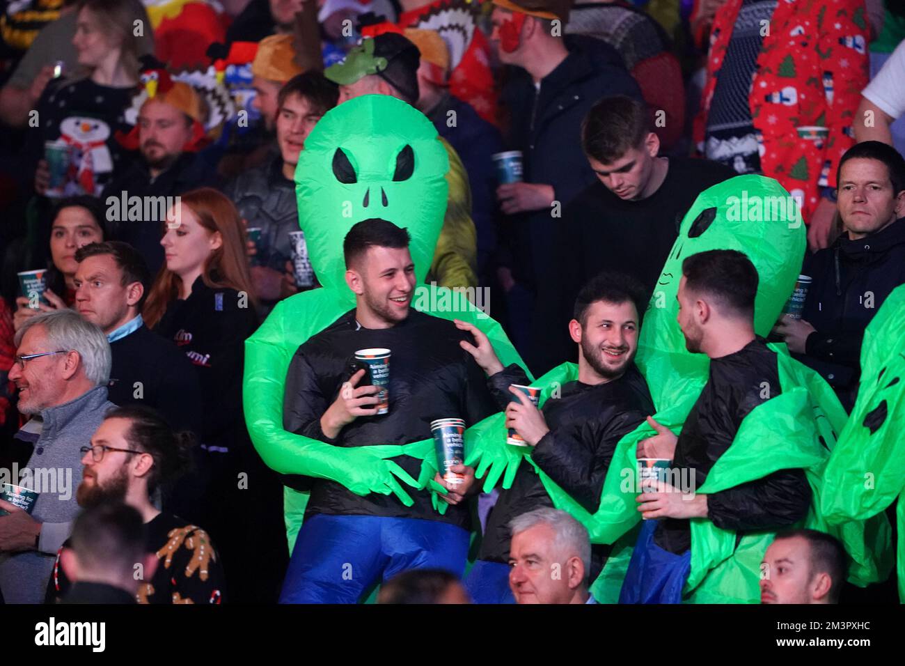 A general view of fans during day two of the Cazoo World Darts ...