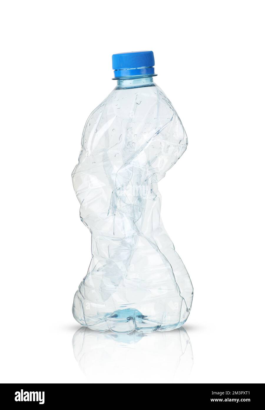medium plastic water bottle on a white background Stock Photo - Alamy