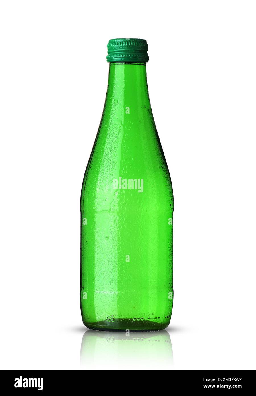 glass bottle with water on a white background Stock Photo - Alamy