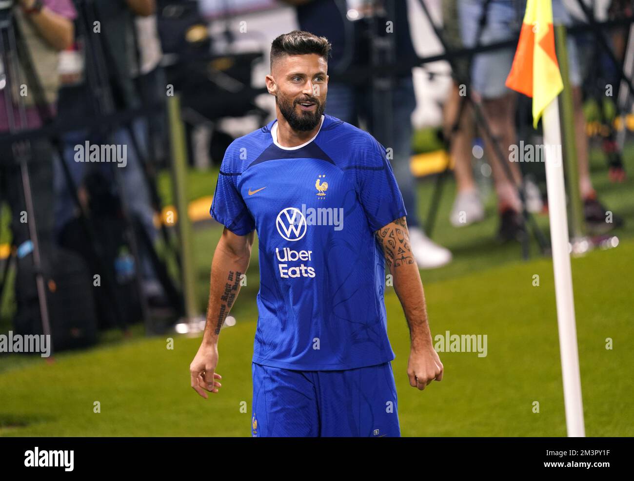 France's Olivier Giroud during a Training Session at Al Sadd SC Stadium ...