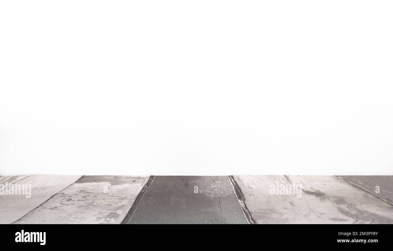 White background with wood support for displaying advertising objects ...