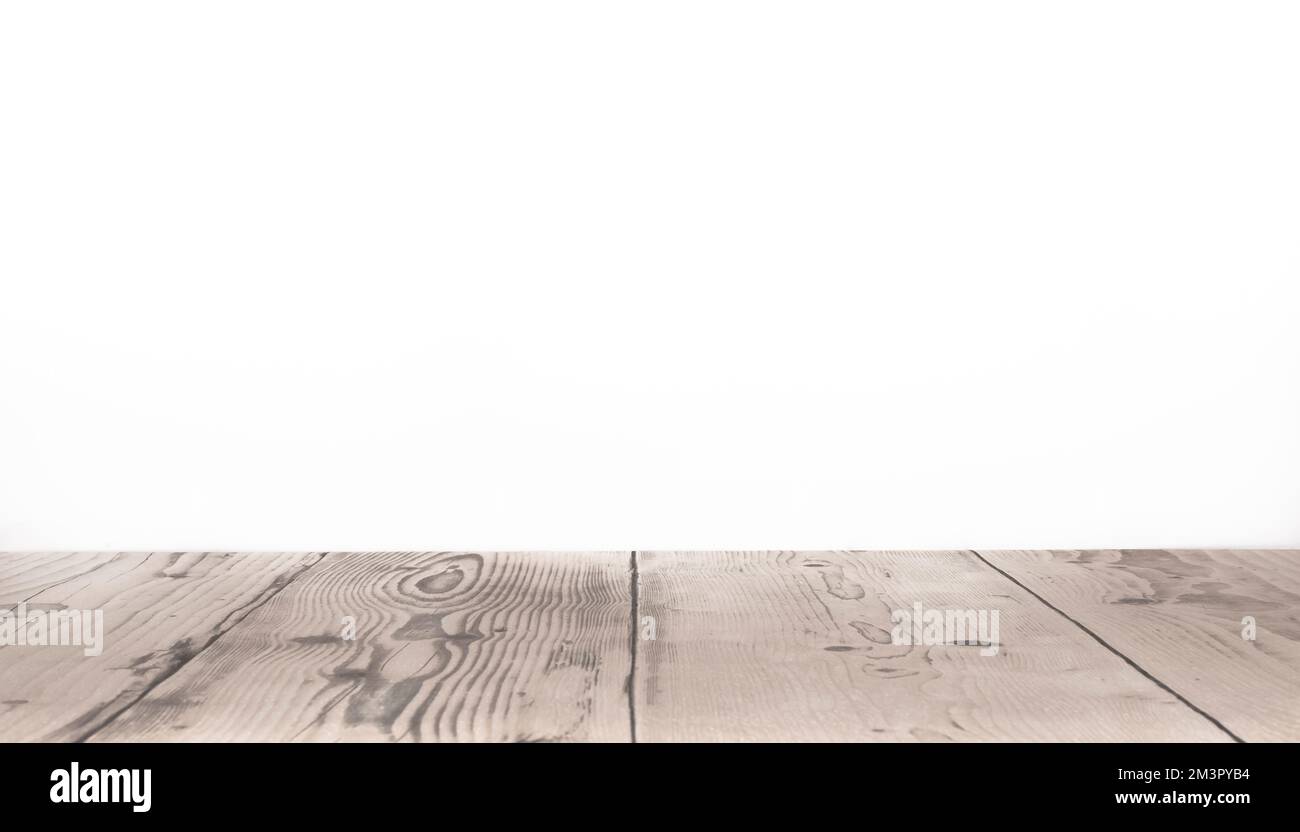 White background with wood support for displaying advertising objects ...