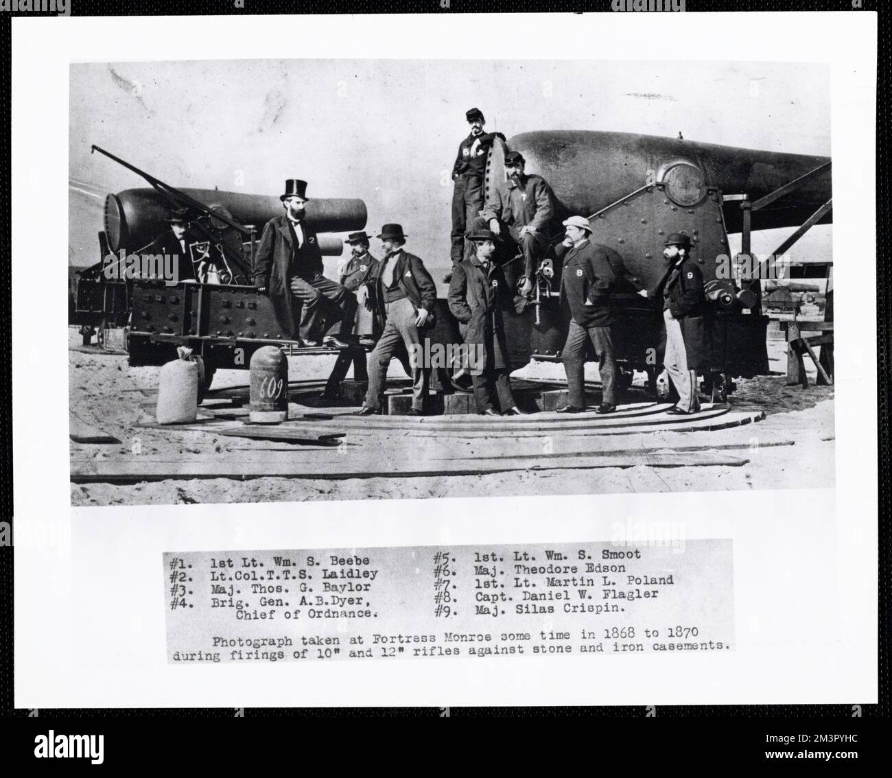 Rodman gun during testing at Ft. Monroe, Virginia , Armories, Ordnance ...