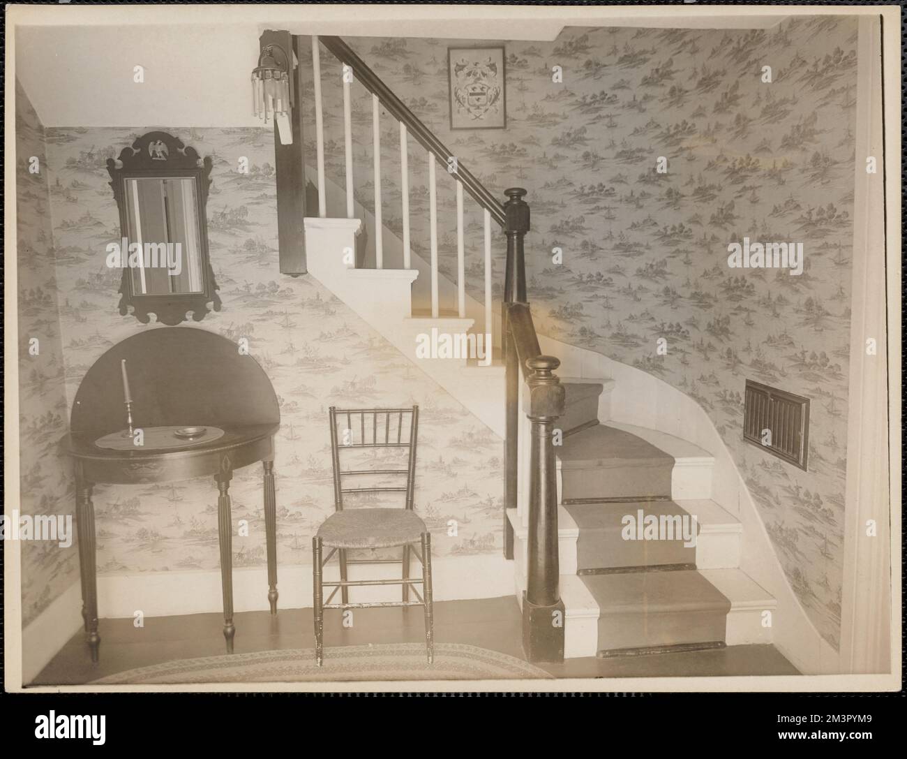 Roger G. Pierce hall and stairway (interior), 24 Oakton Avenue ...