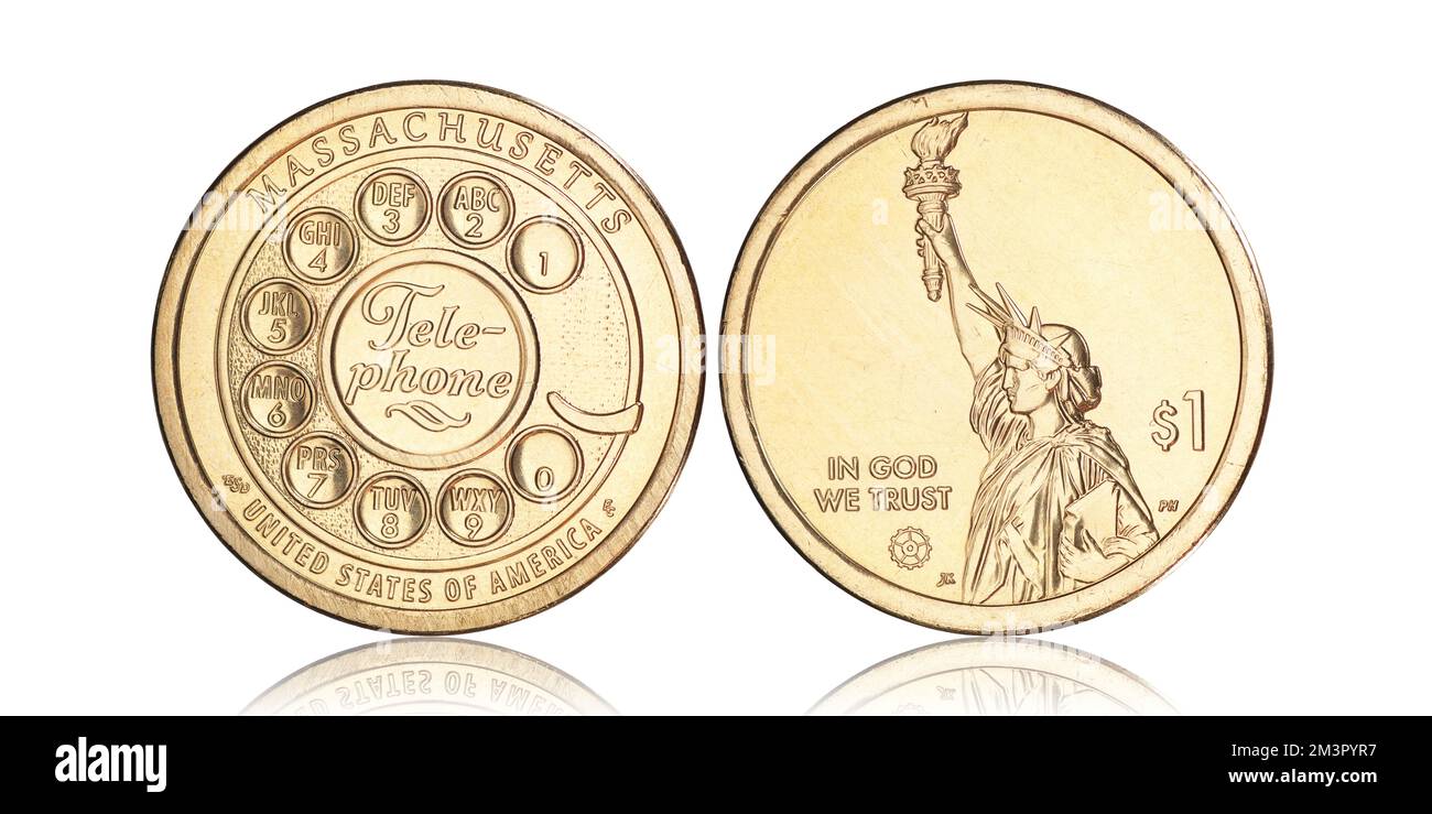 1 dolar 2020 - American Innovation - Telephone - Massachusetts $1 Coin ...