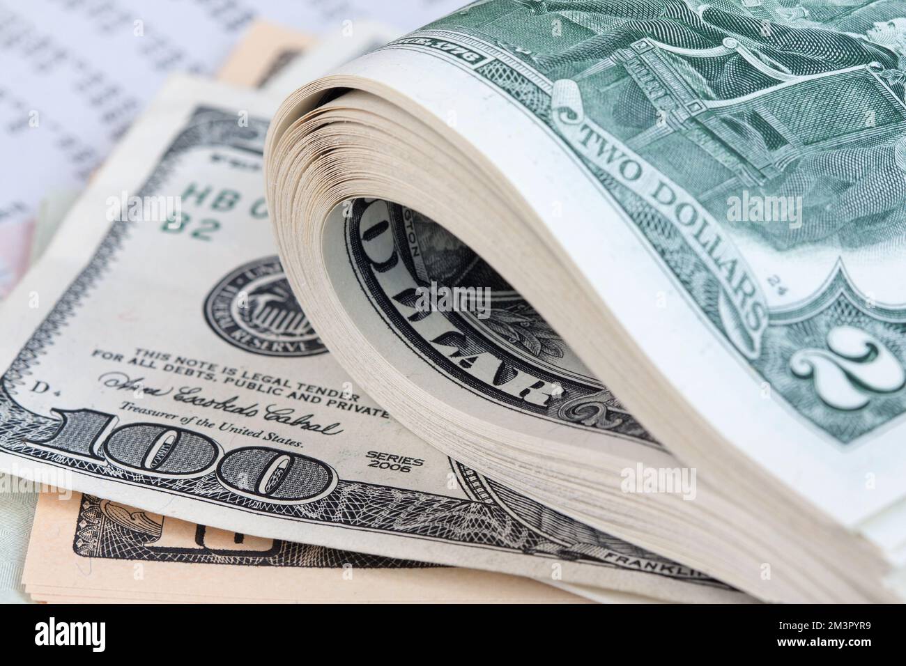 Macro close up roll us hi-res stock photography and images - Alamy