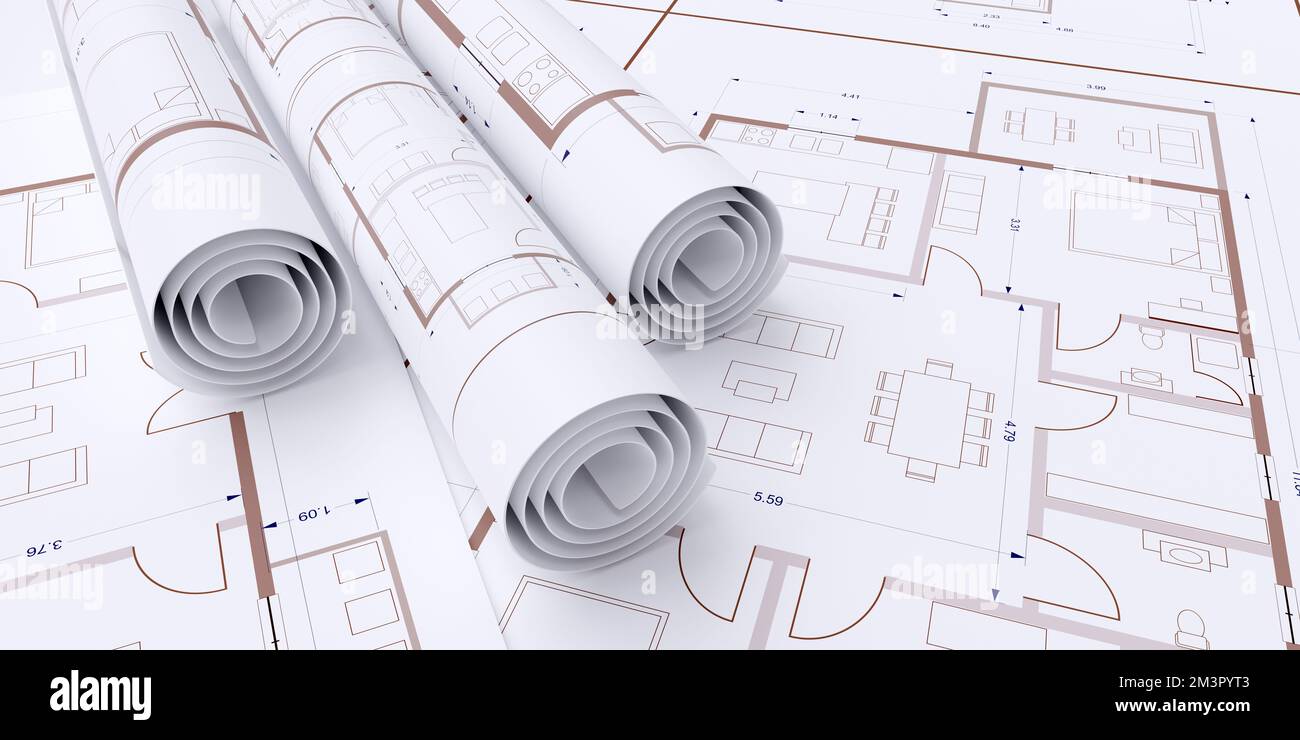 House floor plan, construction concept. Architecture blueprint drawings ...