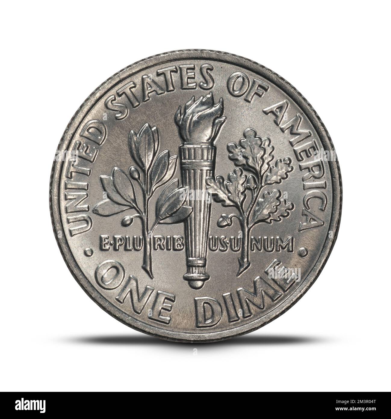 USA one dime, 2020 on white background Stock Photo - Alamy