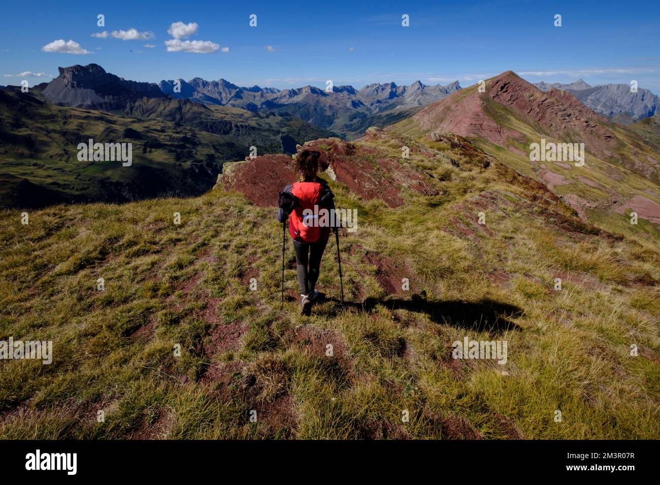 approach to the Arlet peak, camille path, pyrenees national park ...