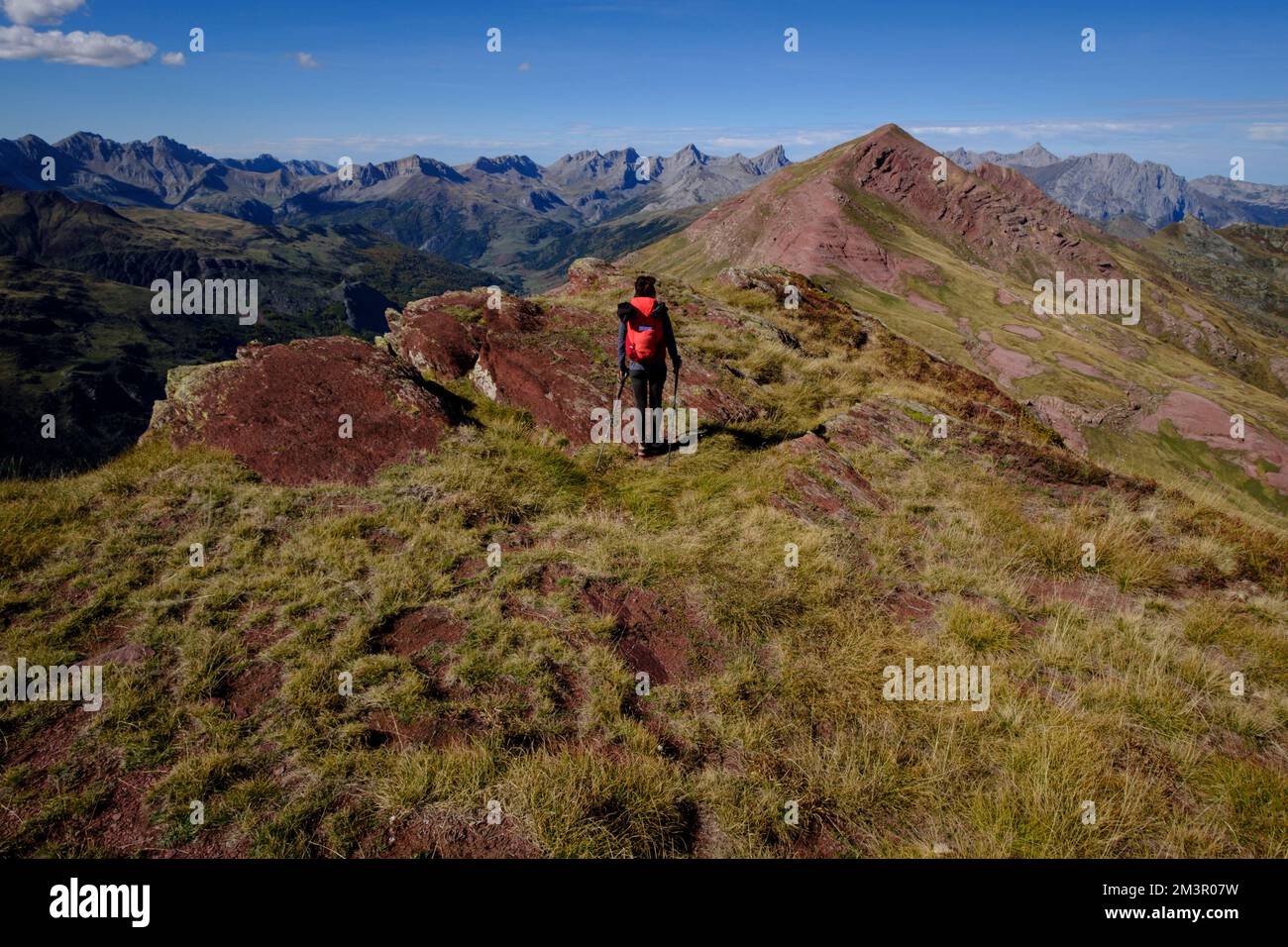 approach to the Arlet peak, camille path, pyrenees national park ...