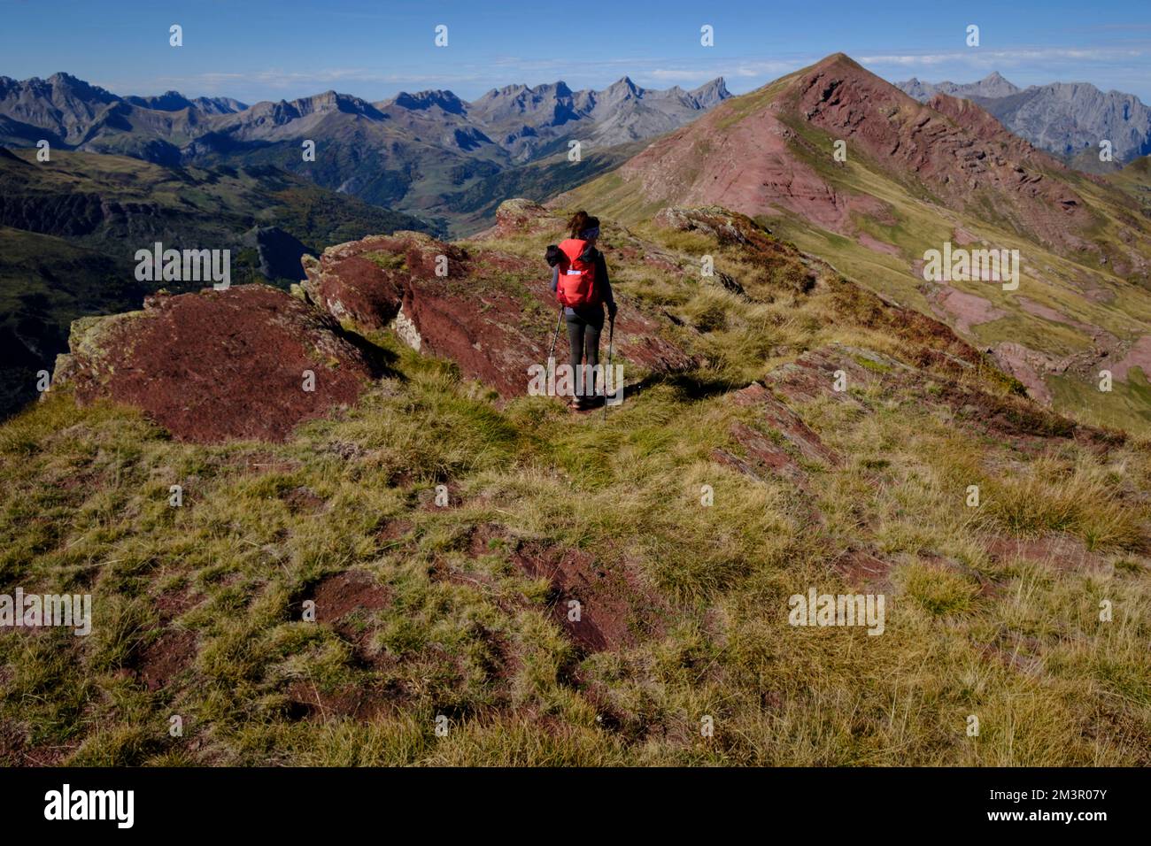 approach to the Arlet peak, camille path, pyrenees national park ...
