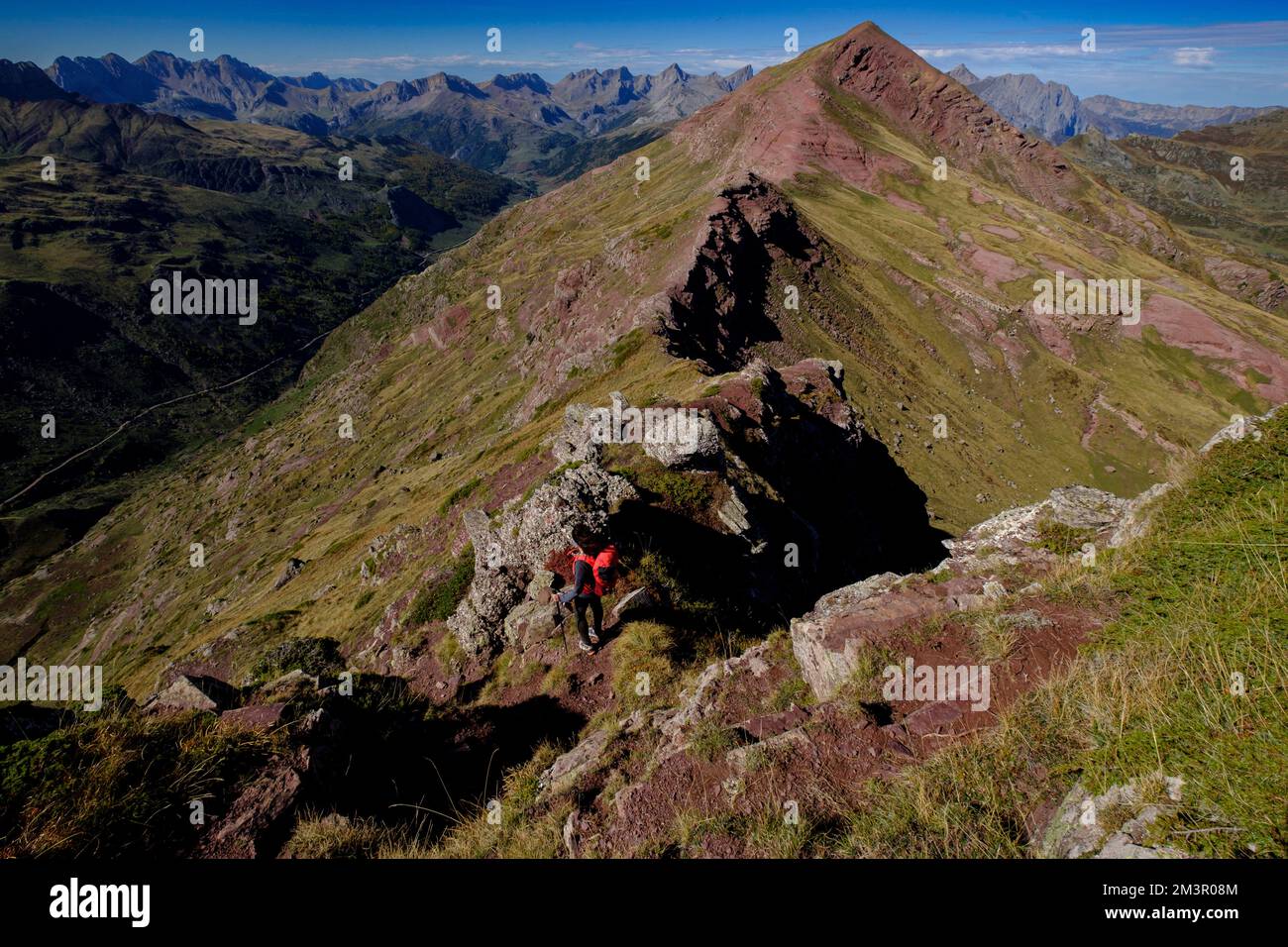 approach to the Arlet peak, camille path, pyrenees national park ...