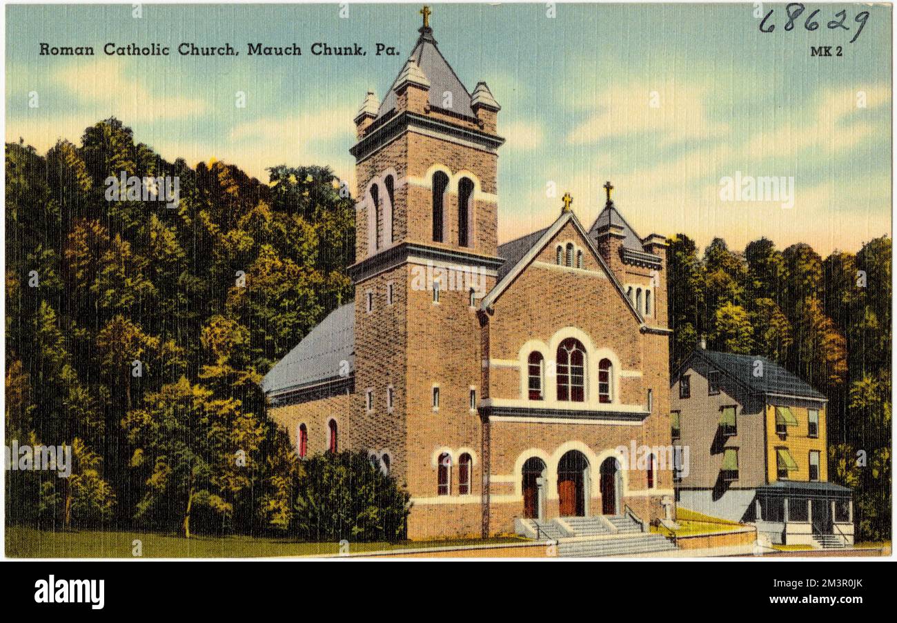 Roman Catholic Church, Mauch Chunk, Pa. , Churches, Tichnor Brothers Collection, postcards of ...