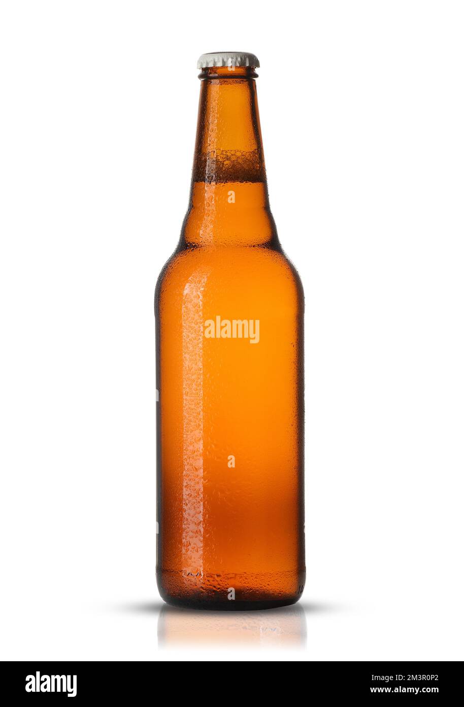 glass bottle with beer on a white background Stock Photo - Alamy