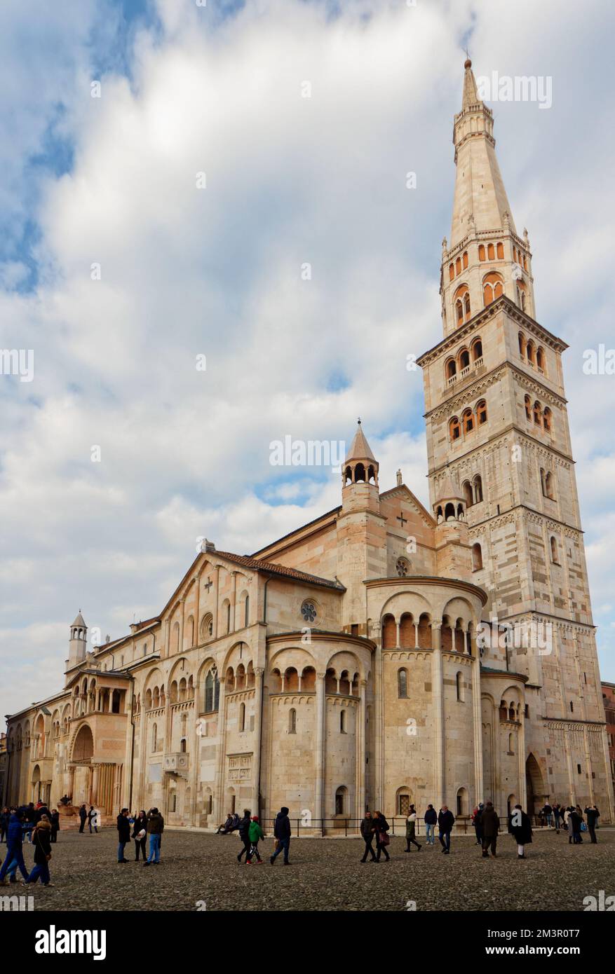 Romanesque Modena Cathedral (Duomo, dedicated to the Assumption of the ...