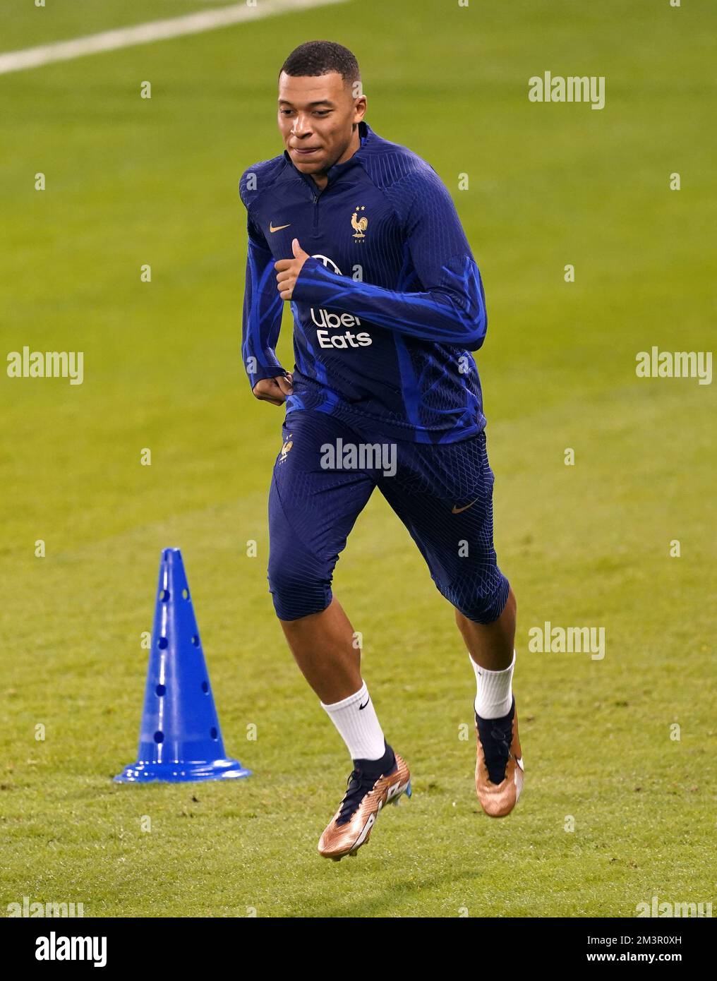 France's Kylian Mbappe during a Training Session at Al Sadd SC Stadium ...