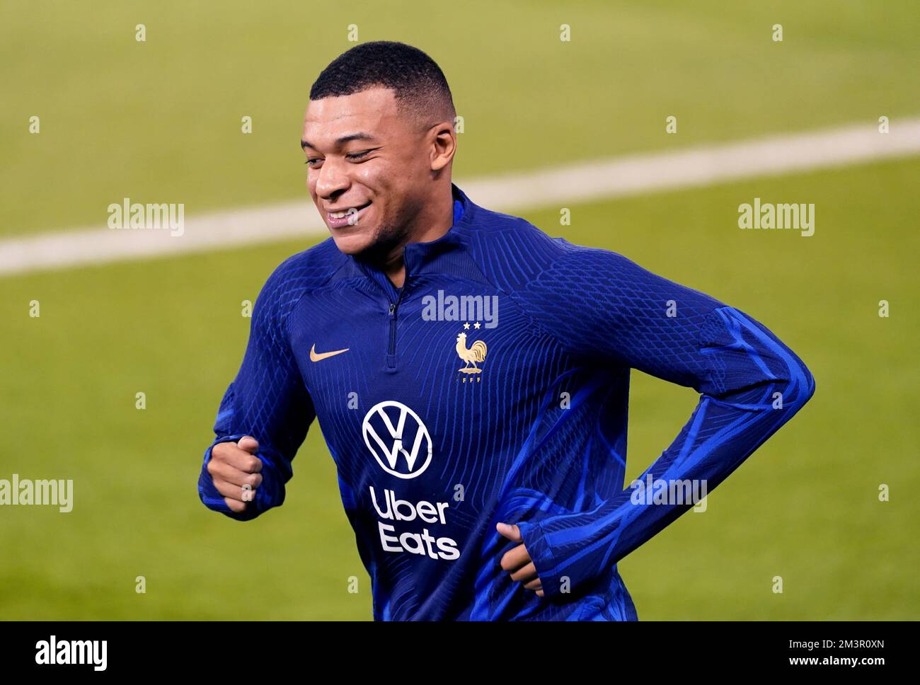 France's Kylian Mbappe during a Training Session at Al Sadd SC Stadium ...