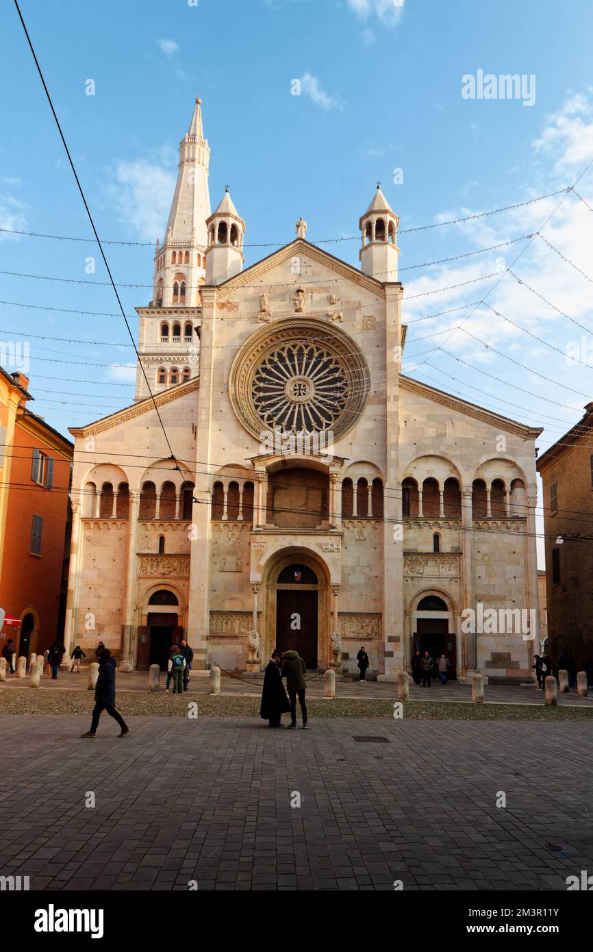 Romanesque Modena Cathedral (Duomo, dedicated to the Assumption of the ...