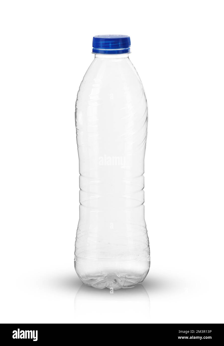 empty plastic bottle with cap on white background Stock Photo - Alamy